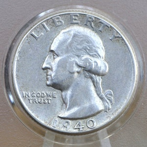 1940 P,D,S Washington Silver Quarter - Choose by Grade & Mint ...