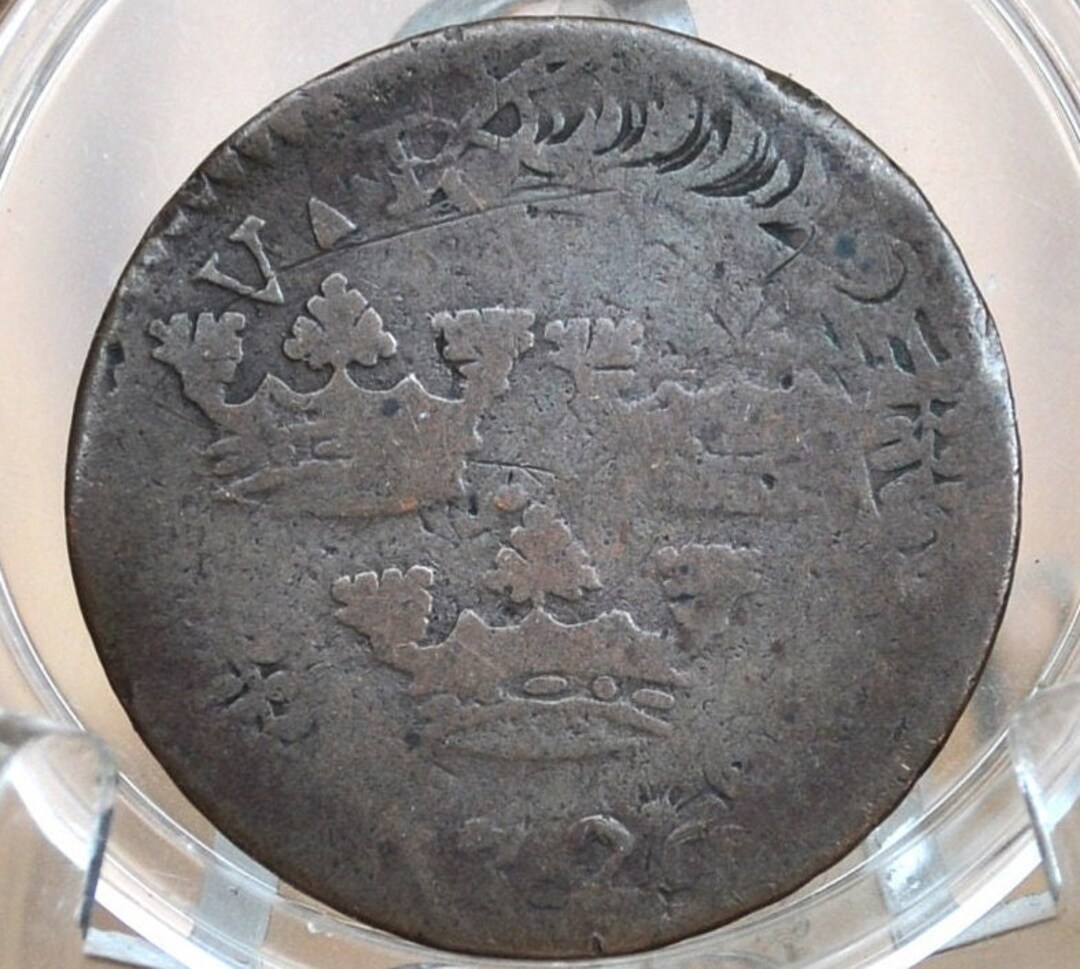 1726 Swedish 1 Ore 1 OR KM 1700s Coins 1726 One Ore Sweden, Early 1700s ...