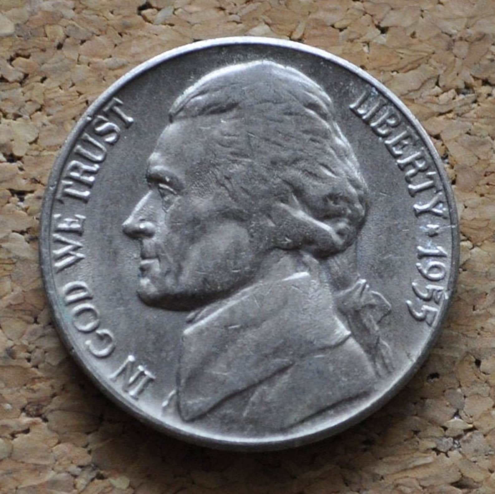 1955 D Jefferson Nickel - Great Condition - 1955 D Nickel - Denver Mint ...