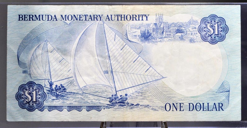 1979-82 Bermuda Monetary Authority 1 Dollar Note - Choice of Issue Date ...