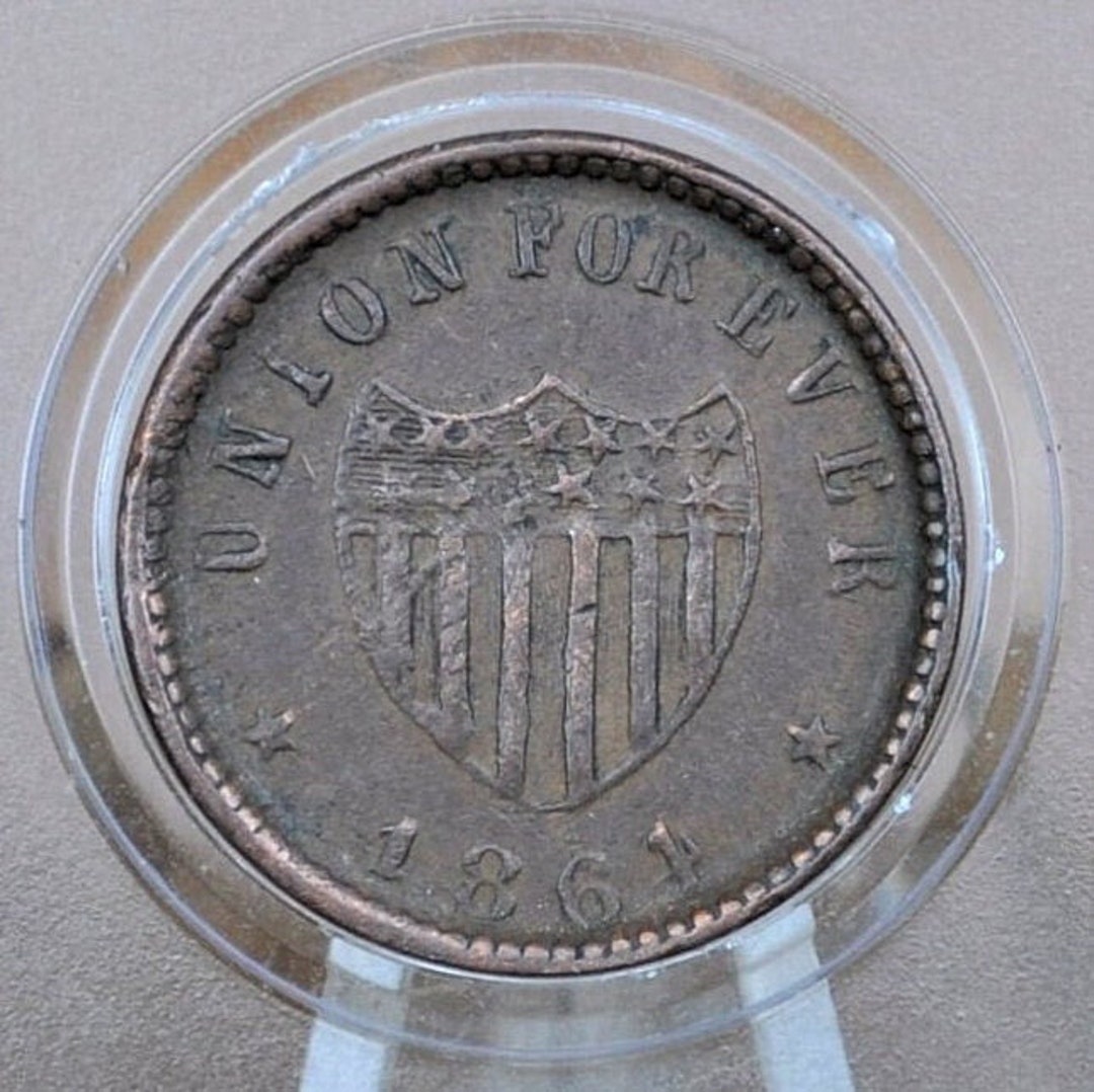 1864 Civil War Token Union for Ever XF extremely Fine Condition Indian Head 1864 Civil War ...
