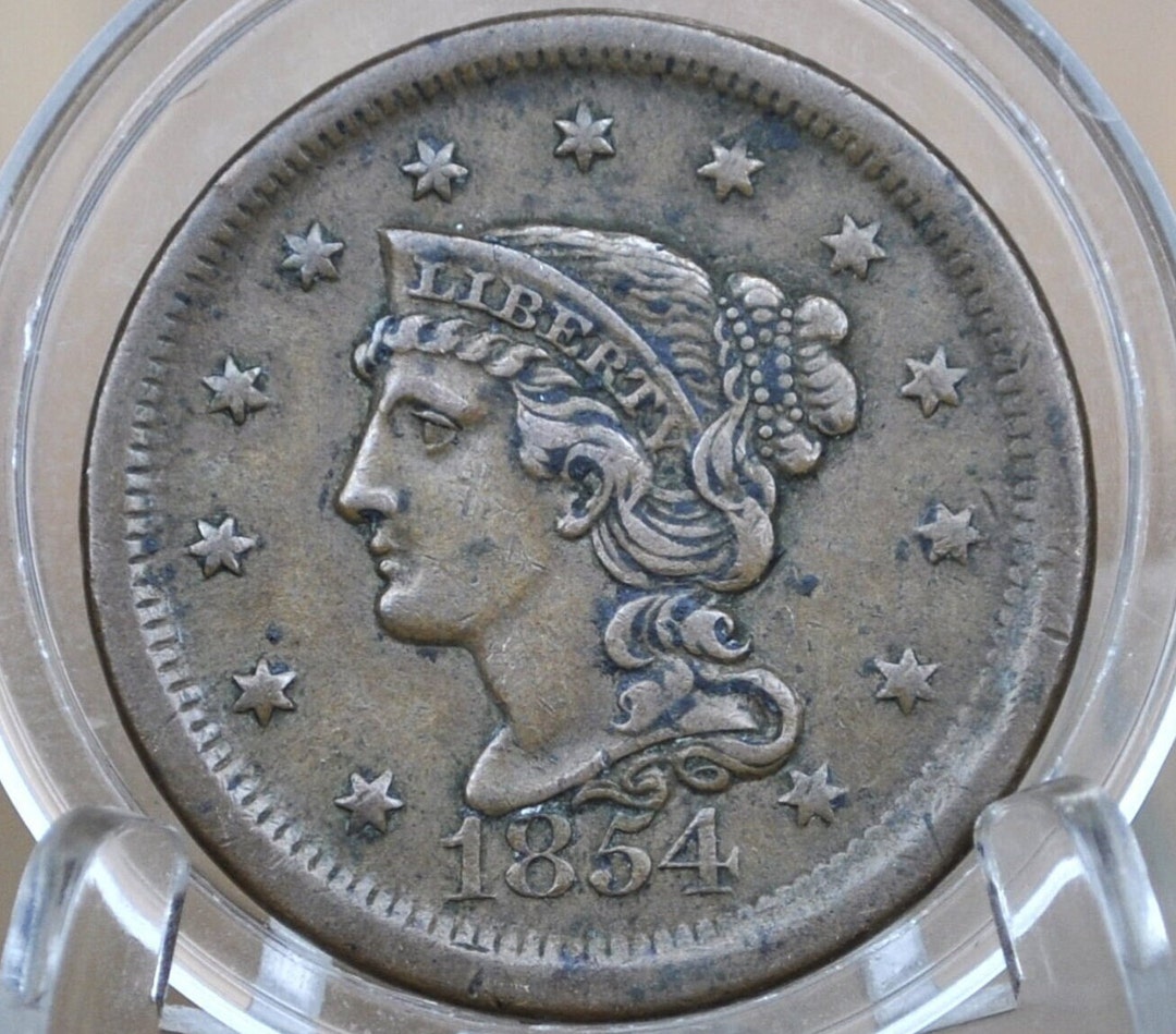 1854 Braided Hair Large Cent - Choose by Coin / Grade - 1854 Coronet ...