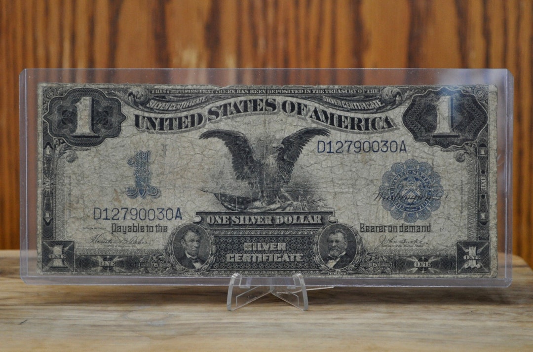 1899 1 Dollar Silver Cert. Black Eagle Fr233 VG very Good Grade Rare ...