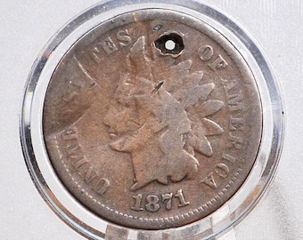 1871 Indian Head Penny - XF Details, Corrosion Issues - Key Date Indian ...