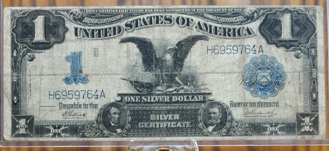 1899 1 Dollar Silver Cert. Black Eagle Fr#234 - F (fine) Grade ...