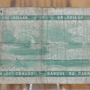 1954 Canadian 1 Dollar Banknote - Devil's Face Hairdo Issue - Coyne ...