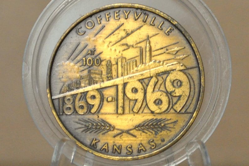 Coffeyville, Kansas Centennial Token 1869-1969 - 1969 Coffeyville, KS ...