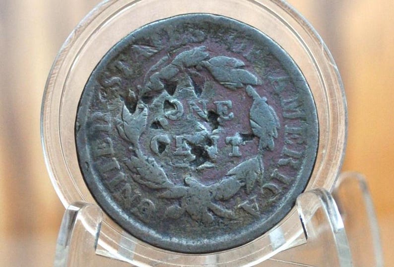 1817 Large Cent 13 Stars - Good, Damaged - US Large Cent - 1817 Coronet ...