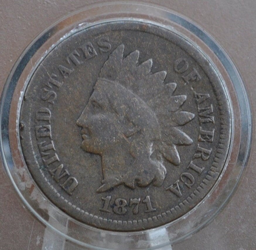 1871 Indian Head Penny - Hard to Find Date - Choose by Grade ...