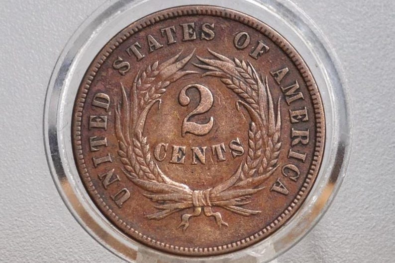 1869 Two Cent US Coin - Choose by Grade / Condition - Civil War Era - 2 ...