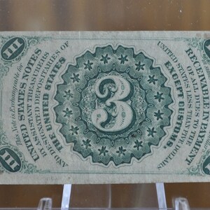 1863 3 Cent Fractional Currency Choose by Grade / Condition 3rd Issue ...