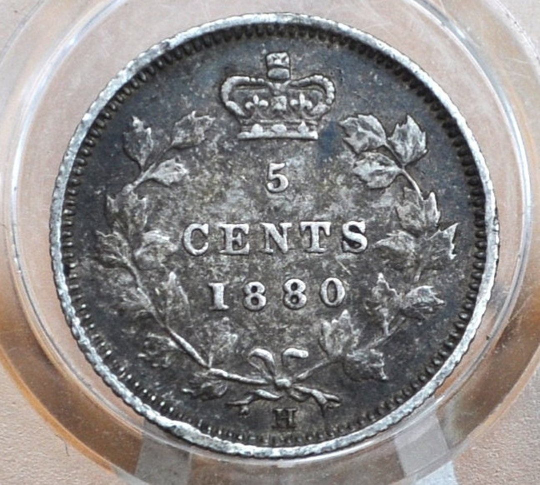 1880 Canadian Silver 5 Cent Coin - Choose by Grade - Queen Victoria ...