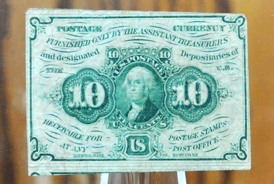 First Issue 10 Cent Fractional Note Fr#1242- VF+ - 1862 10C Fractional ...