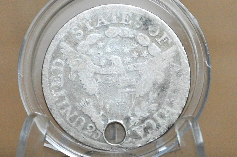 1807 Quarter - Good Details, Holed, Rare Coin - 1807 US Quarter 1807 ...