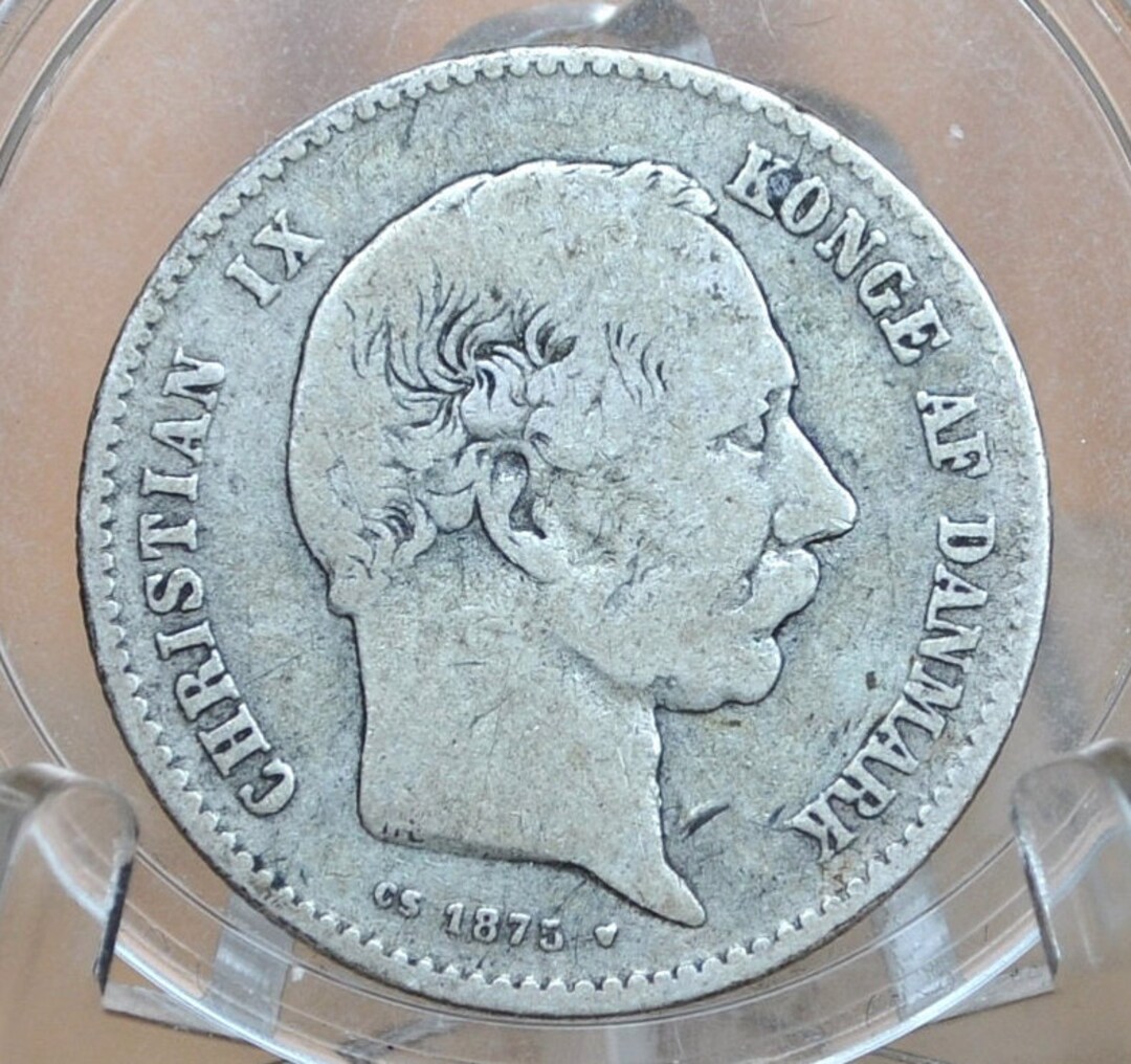 1875 1 Krone Denmark Silver Danish One Krone 1875 Christian IX Danmark ...