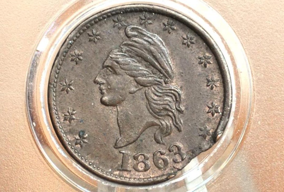 Error Civil War Token - Army and Navy - Uncirculated, Error, Clipped ...
