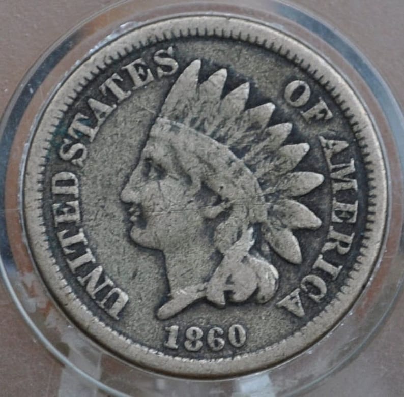 1860 Indian Head Penny - Choose by Grade - Round Bust 1860 - Second ...