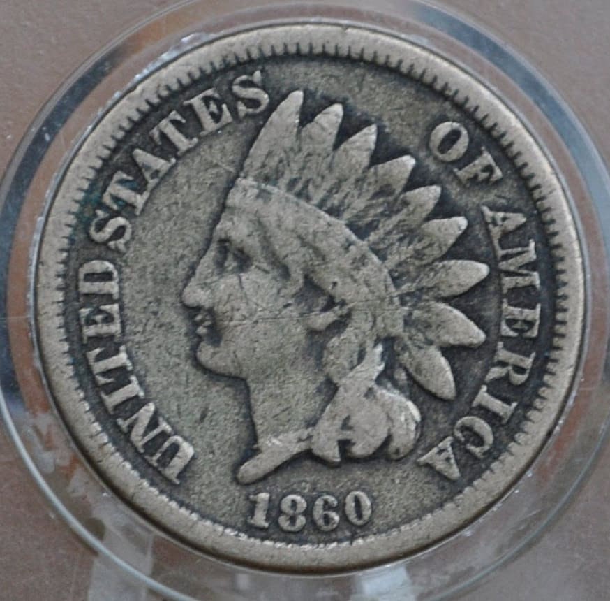 1860 Indian Head Penny - Choose by Grade - Round Bust 1860 - Second ...