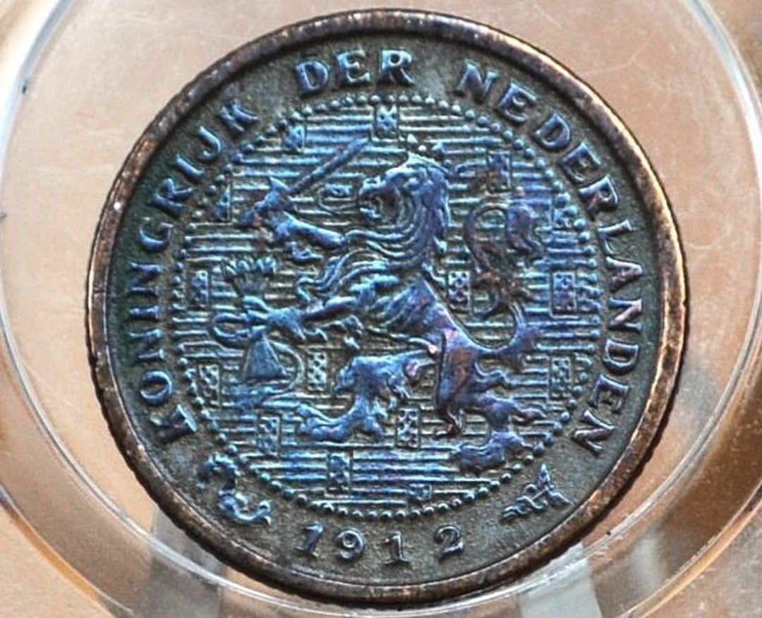 1878 Netherlands East Indies 1/2 Cent Coin Choice AU Grade / Condition ...