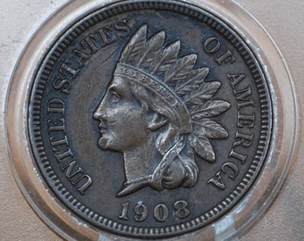 Indian Head 1908 S Penny Extra Fine - Etsy