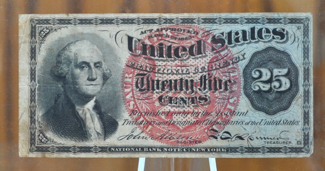 4th Issue 25 Cent Fractional Note - George Washington - Choose Grade ...