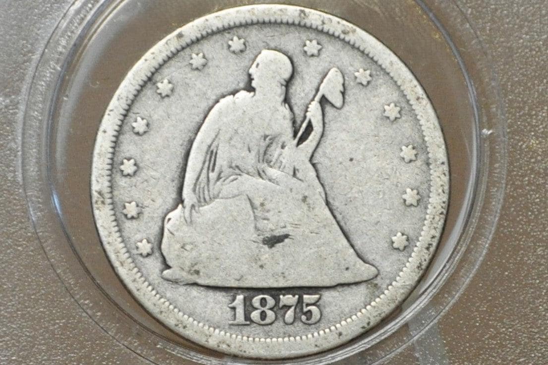 1875-S 20 Cent Piece - Good+, Rare US Coin Type, Only 3 Years Minted ...