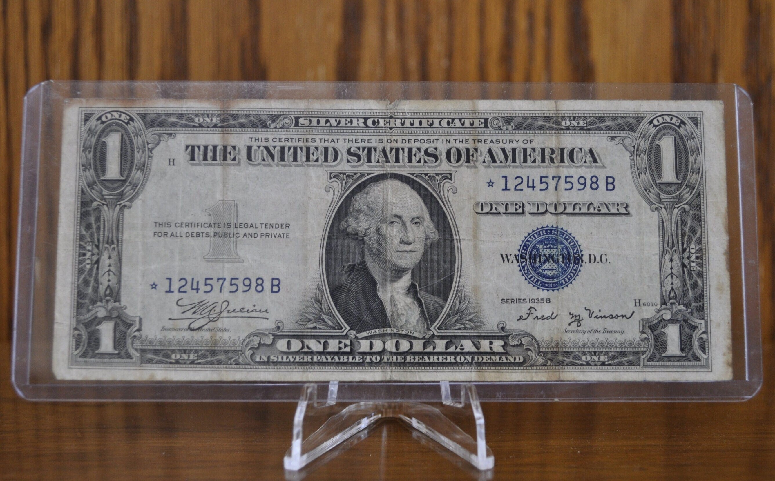 1935-B Silver Certificate Star Note - F (fine) Grade - Silver Cert 1935 ...