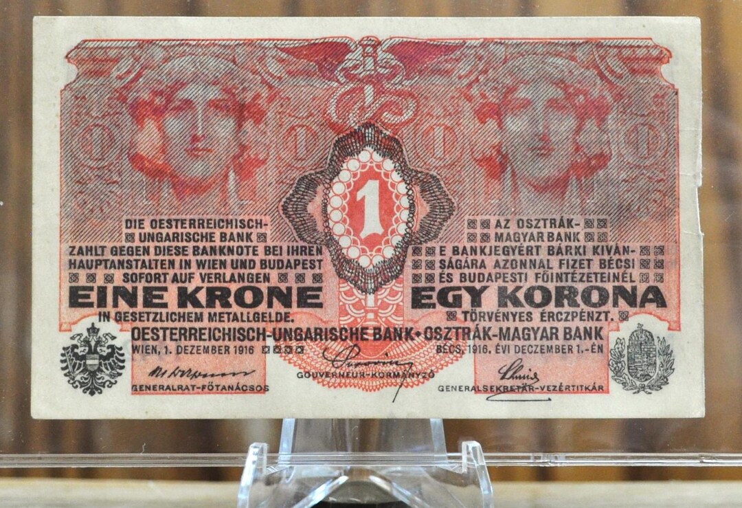 1916 Austria-hungary 1 Krone Note - World War 1 Austria-hungary Note ...