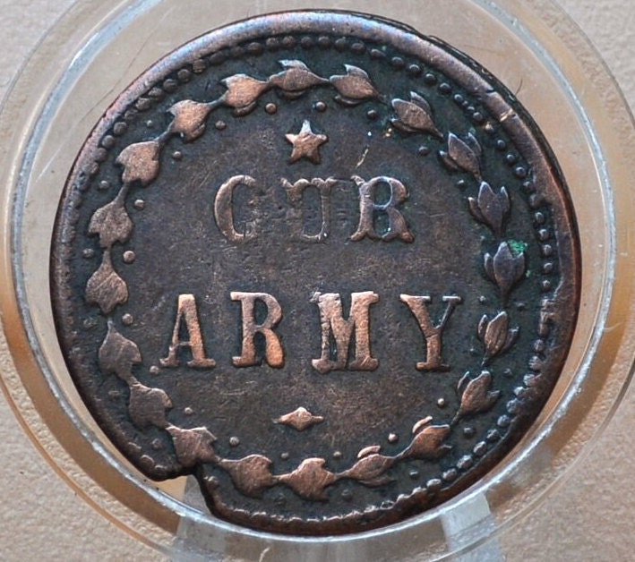 Our Army Civil War Token - 1863-1865 "our Army" Indian Head Obverse ...