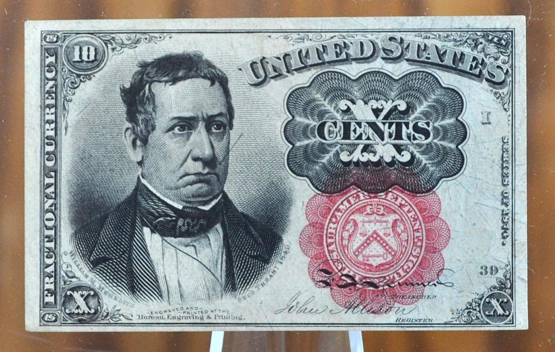 1874 5th Issue Fractional Currency 10 Cent - Choose by Grade/condition ...