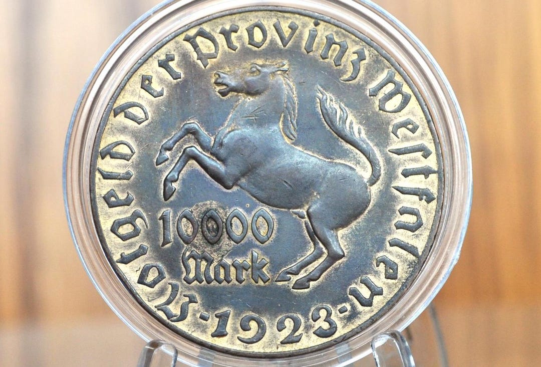 German 1923 10000 Mark Coin - Uncirculated Grade / Condition ...