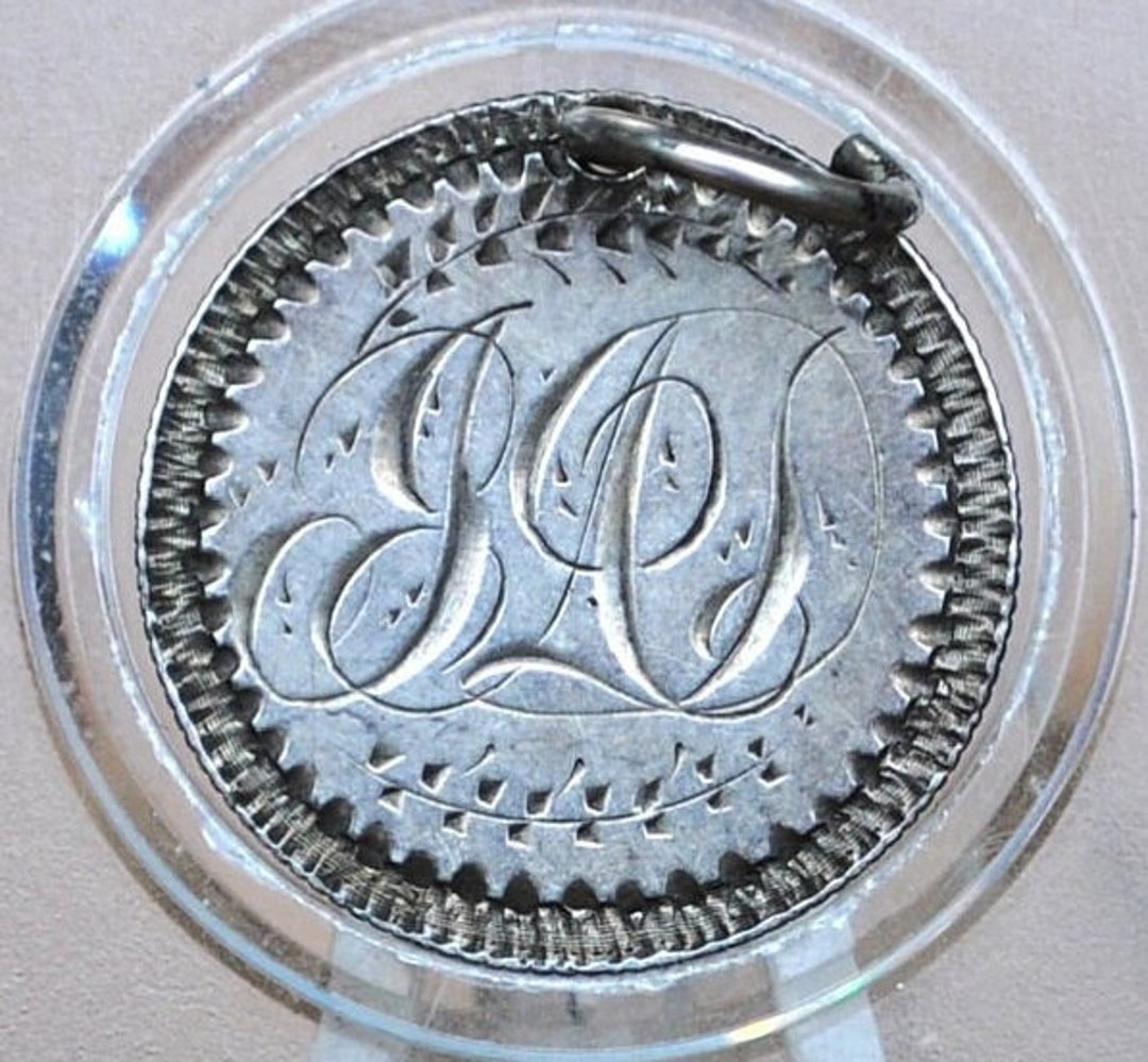 Genuine Antique Love Token JV Made From an 1877 Seated Liberty Dime ...