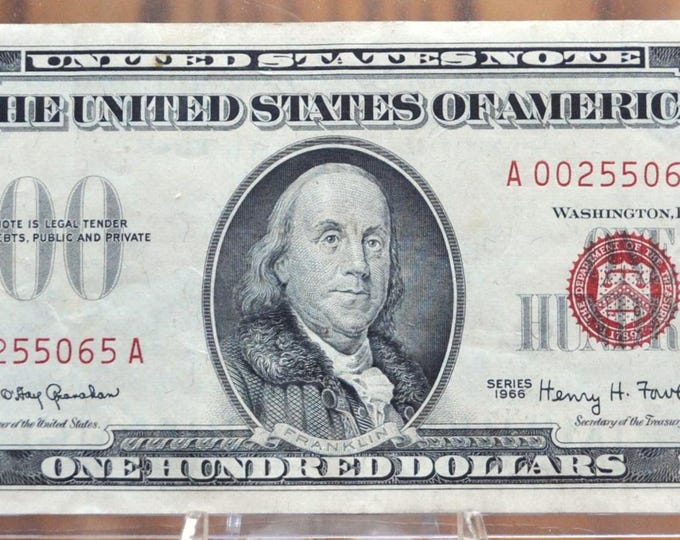 1966 100 Dollar US Note - Choose by Grade/condition - 1966 One Hundred ...