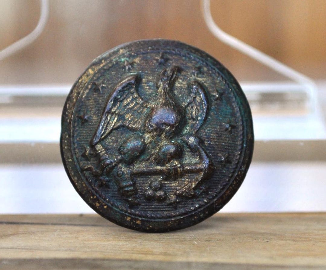 Antique Post-civil War US Navy Uniform Button 1864-1941 Horizontal ...