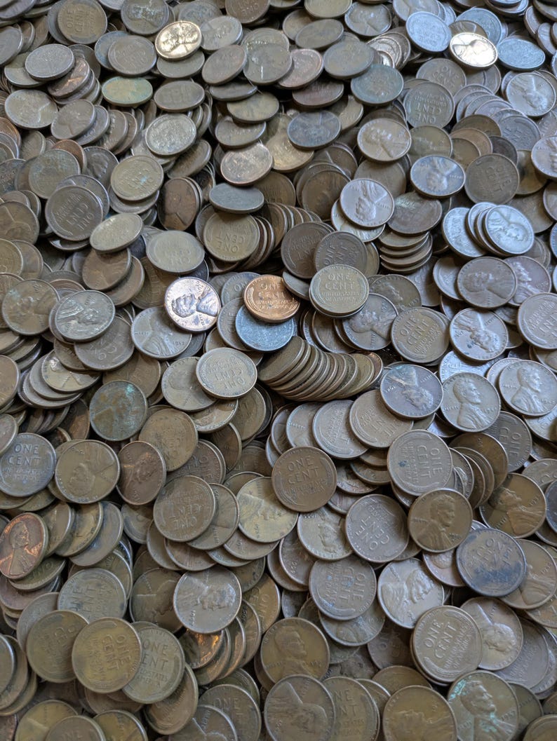 Copper Pennies by the Pound! Wheat Cents (pre-1959) -OR- Memorial Cents ...