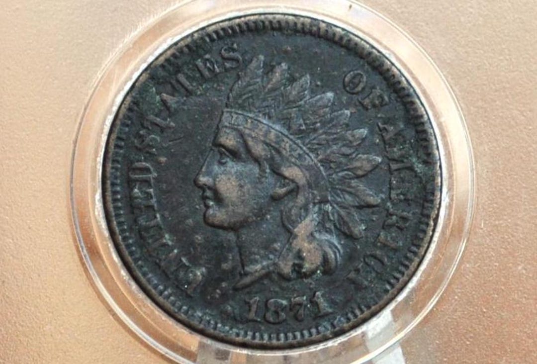 1871 Indian Head Penny - XF Details, Corrosion Issues - Key Date Indian ...