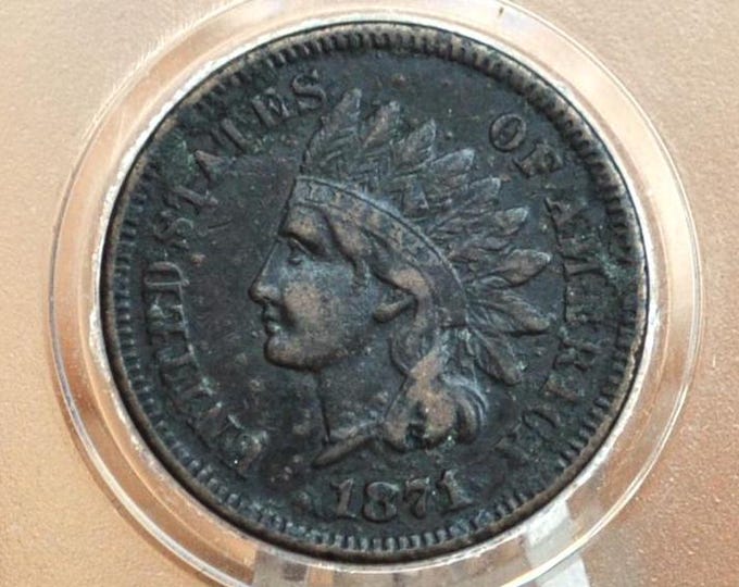 1871 Indian Head Penny - XF Details, Corrosion Issues - Key Date Indian ...