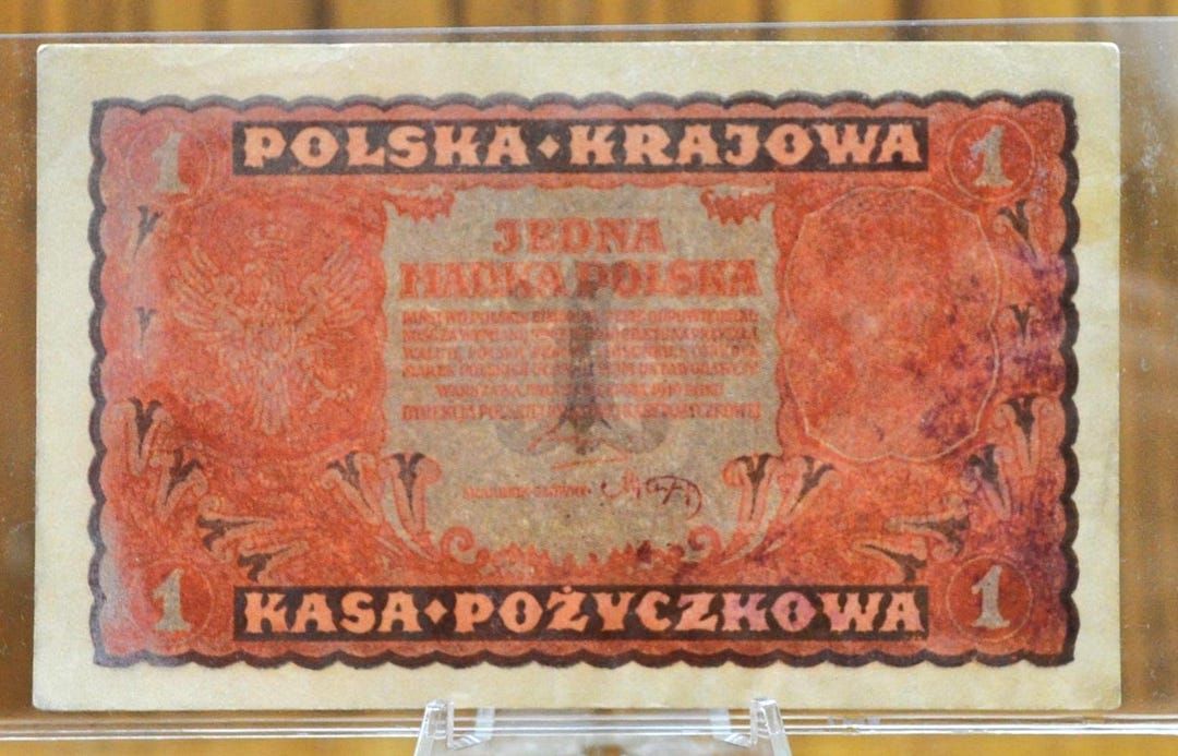 1919 Polish State Loan Bank 1 Marka Paper Note - Jadwiga Issue ...