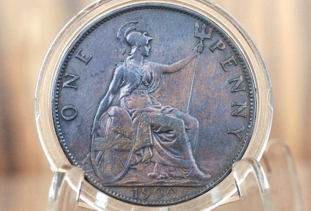 1900 Great Britain One Penny - Awesome Coin - XF (extremely Fine) Grade ...