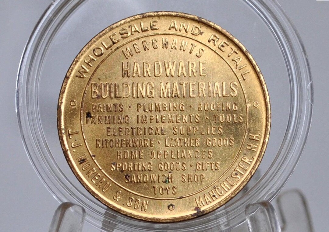 50th Anniversary Joseph J Moreau Merchants Hardware Store Good Luck Piece Manchester Nh ...