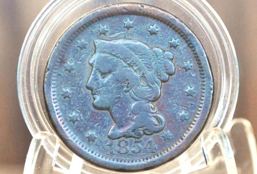 1854 Braided Hair Large Cent - Choose by Coin / Grade - 1854 Coronet ...