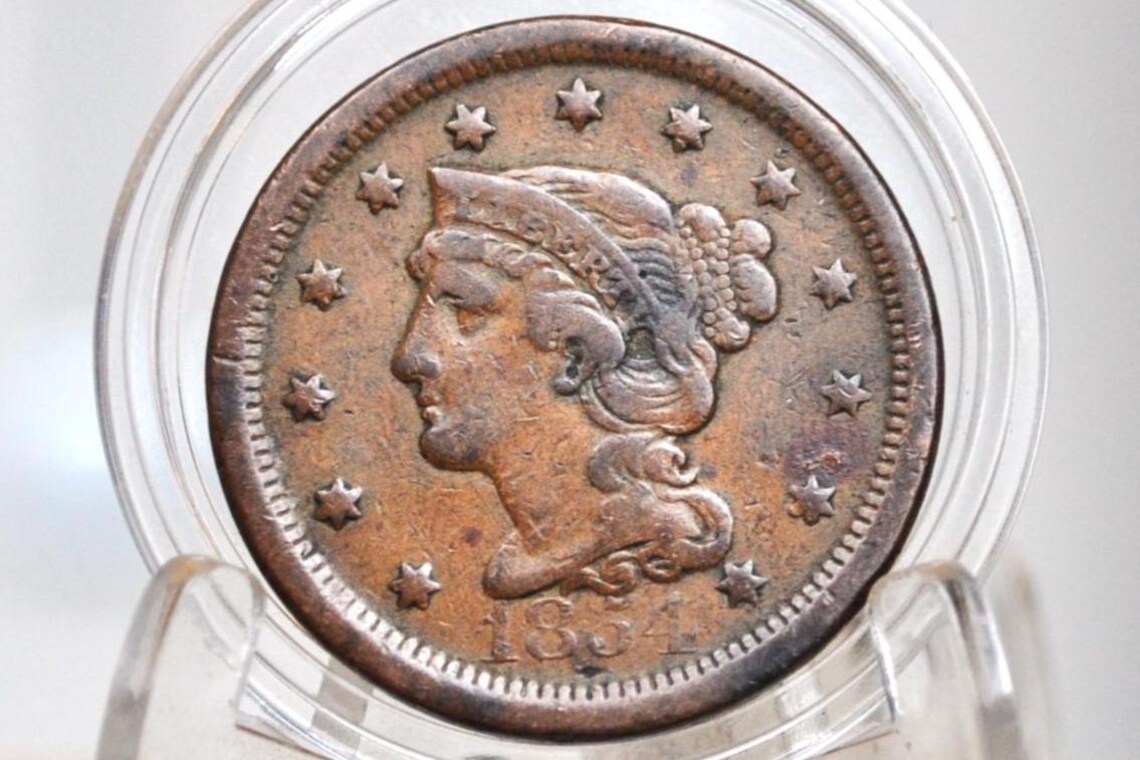 1854 Braided Hair Large Cent - Choose by Coin / Grade - 1854 Coronet ...