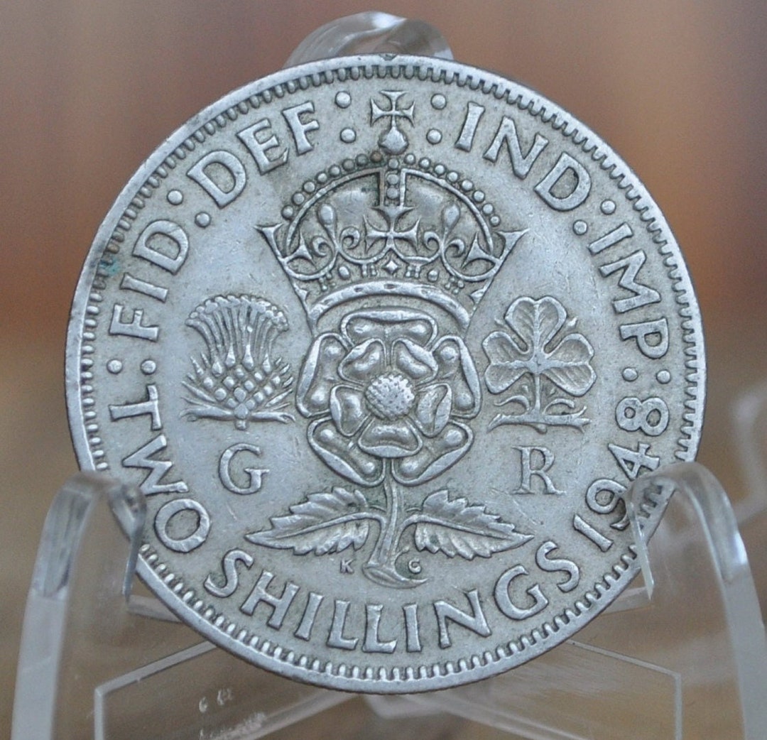 1948 Great Britain Two Shillings King George VI 2 Shilling 1948 UK Coin ...