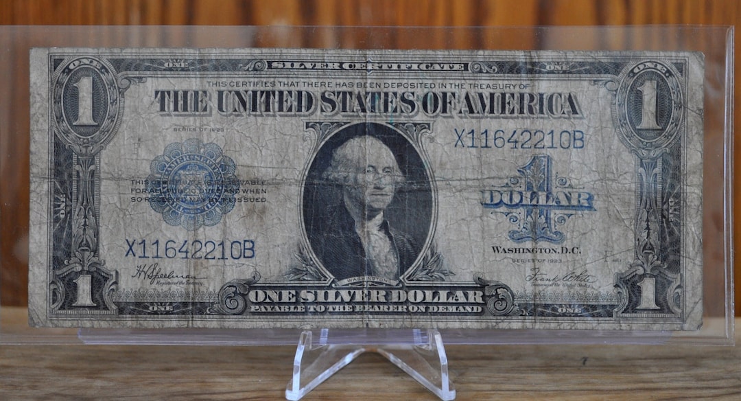 1923 Silver Certificate Large Size Note 1 Dollar Bill VG Grade Blue ...