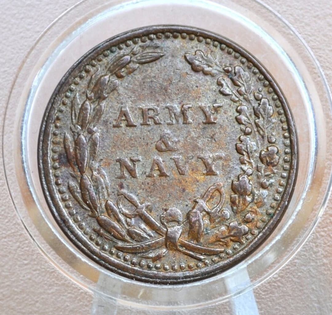 1863 Civil War Token - Army and Navy - Great Condition - Higher Grade ...