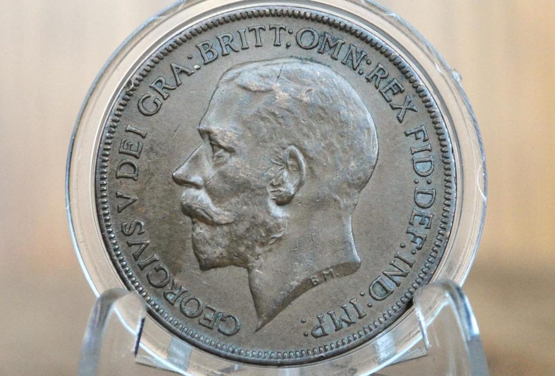 1921 Great Britain One Penny - AU (about Uncirculated) Grade ...