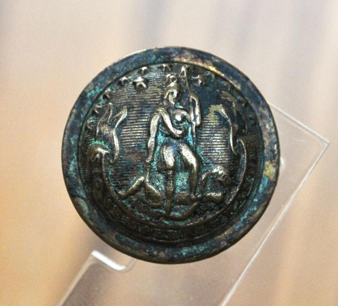 Antique Post-civil War Era Virginia Officer Coat Button - 1870-92 ...