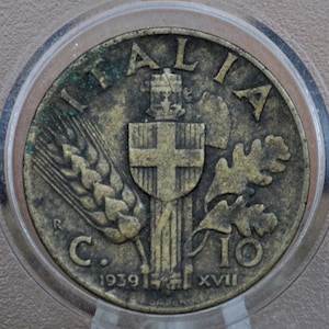1920's 30s & 40s Italian 10 Cent Coins - Choose by Date - 1935 Italy 10 ...