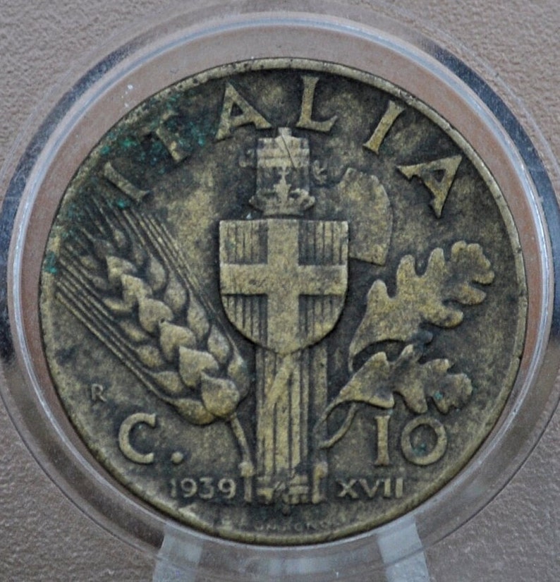 1920's 30s & 40s Italian 10 Cent Coins - Choose by Date - 1935 Italy 10 ...
