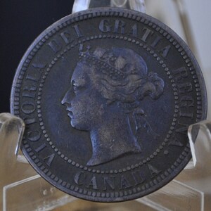 1876 Canadian One Cent - VF (very Fine) Grade / Condition - Queen ...